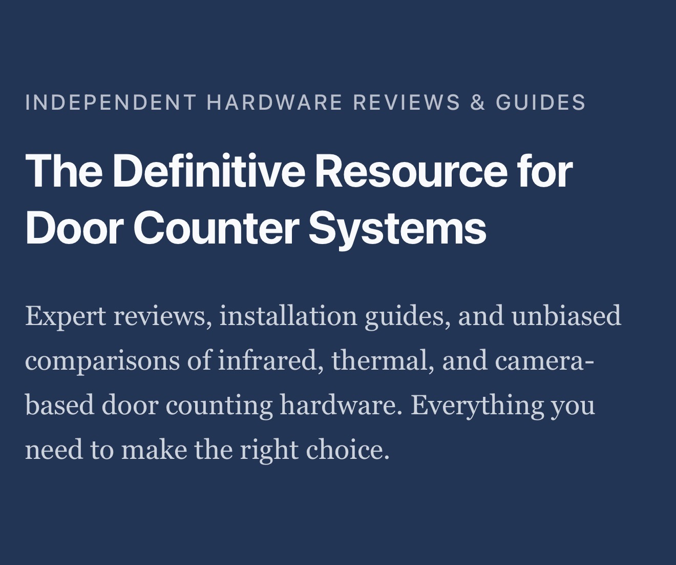 Door Counting Systems & Door Counters — 2026 Reviews & Buyer's Guide